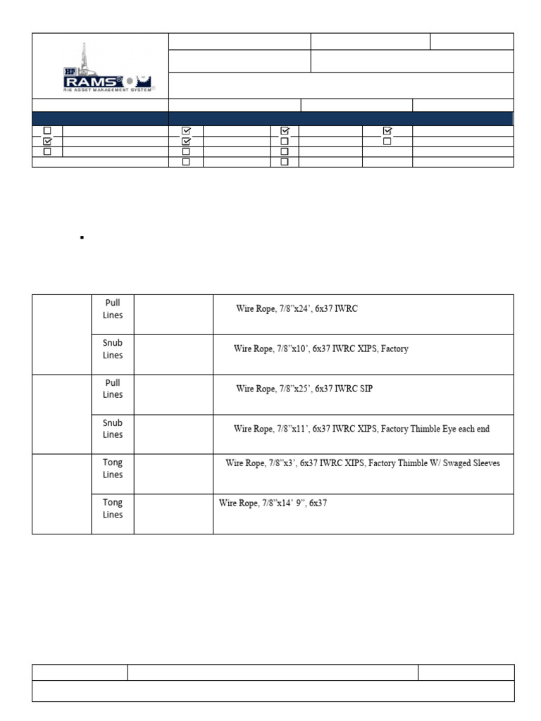MP544202 Cathead Pull Snub and Tong Lines Replacement | PDF | Personal ...