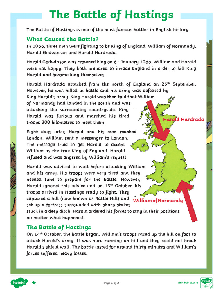 The Battle of Hastings Explained | PDF | William The Conqueror | Military
