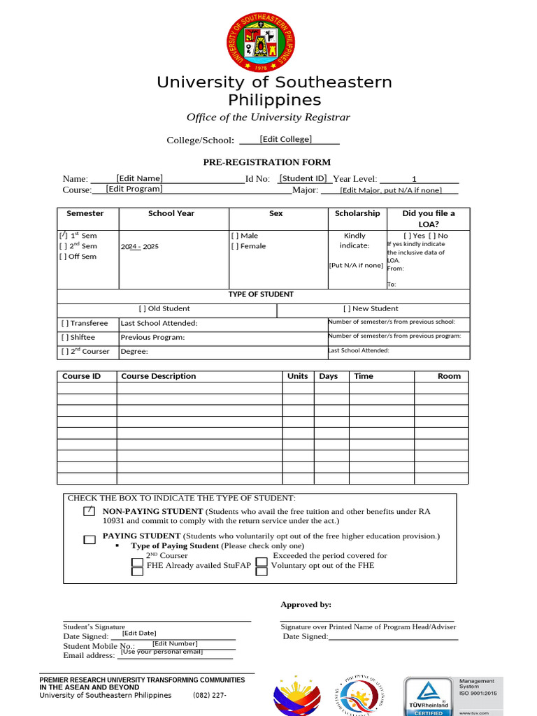 Official PRF Editable Template | PDF