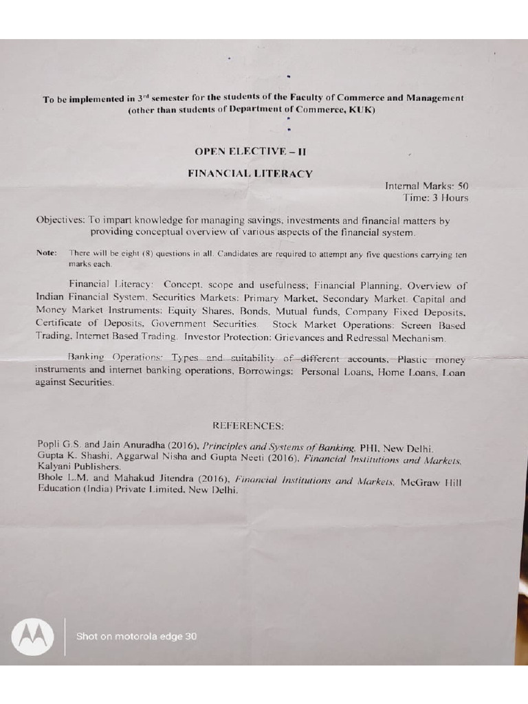 Financial Literacy PDF | PDF