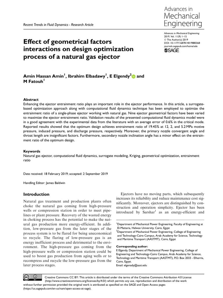 Effect of Geometrical Factors Interactions On Desi | PDF | Fluid ...