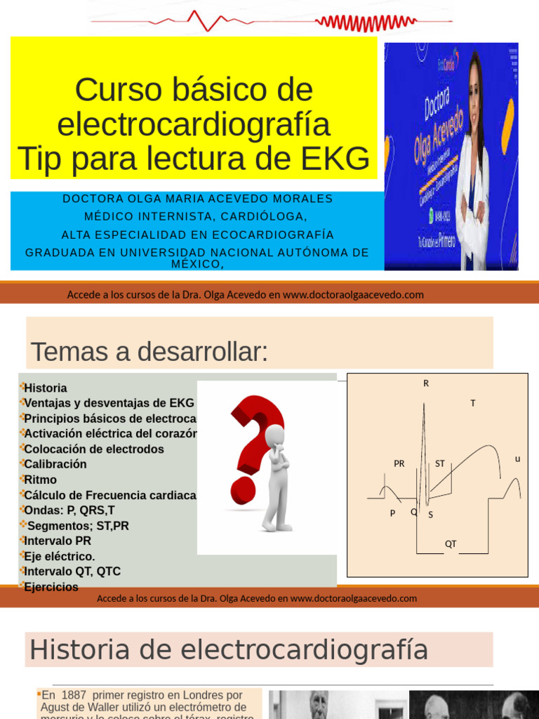Presentación Lectura de EKG | PDF | Electrocardiografia | Cardiología