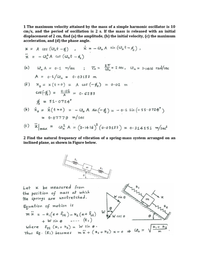Practice Problems and Solutions PDF | PDF | Motion (Physics) | Physics