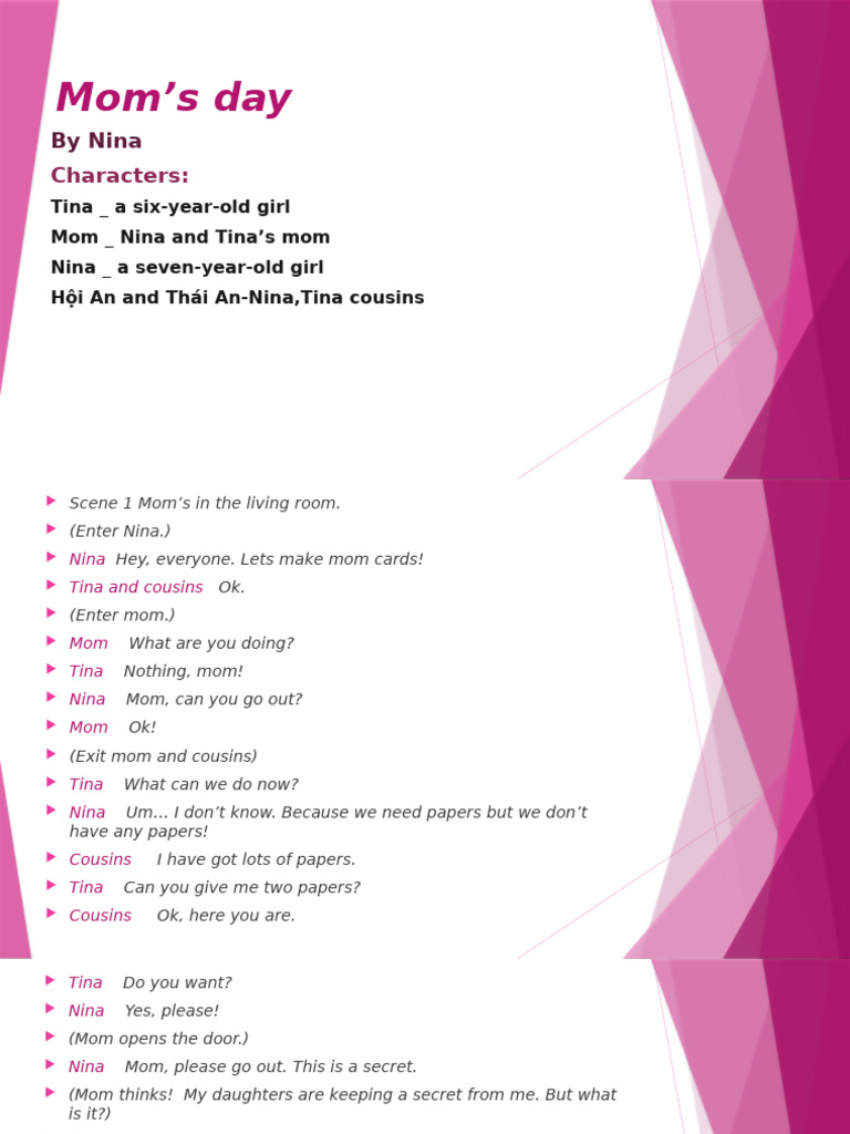 Mom's Day (Nina's Script) - 1 | PDF
