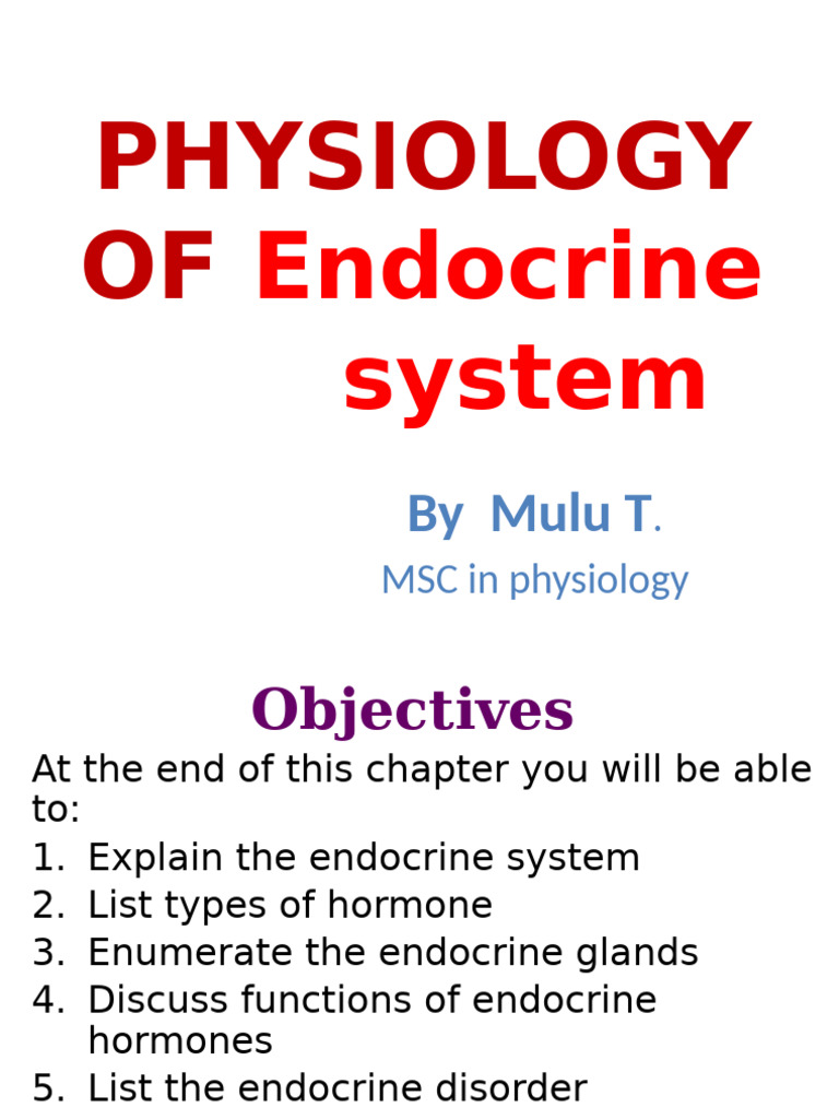 Endocrine Physioly for Pharmacy - Copy | PDF | Endocrine System | Hormone