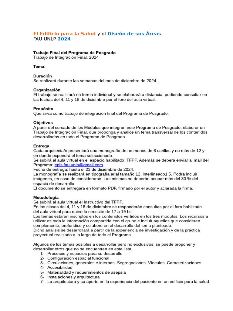 Epls Da - Fau Unlp - TFPP | PDF