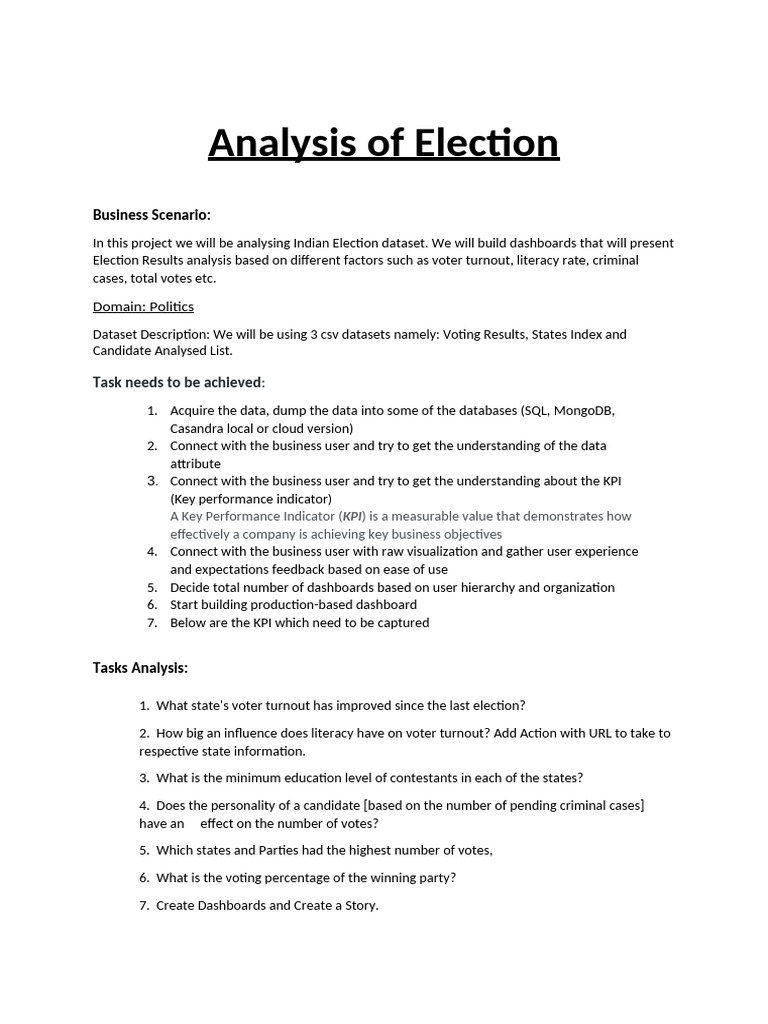 Election Analysis Pdf Performance Indicator Data 9589