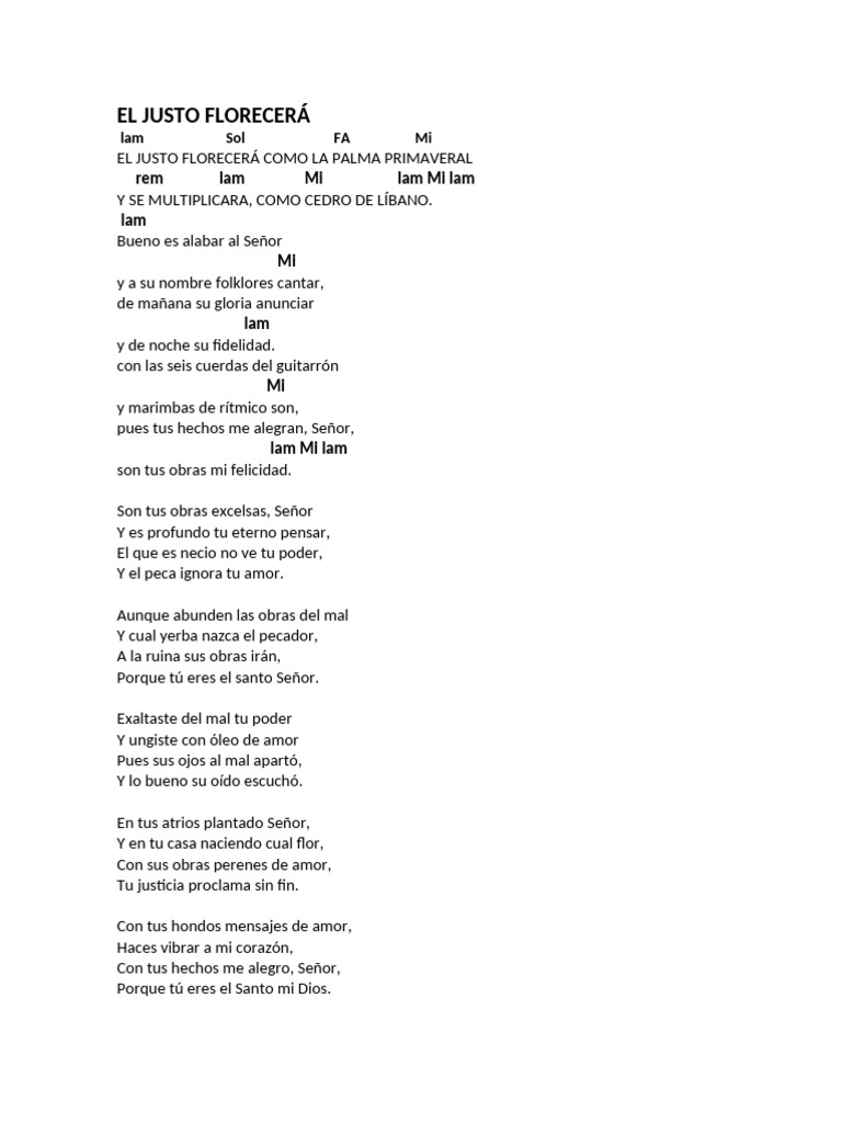 El Justo Florecerá | PDF
