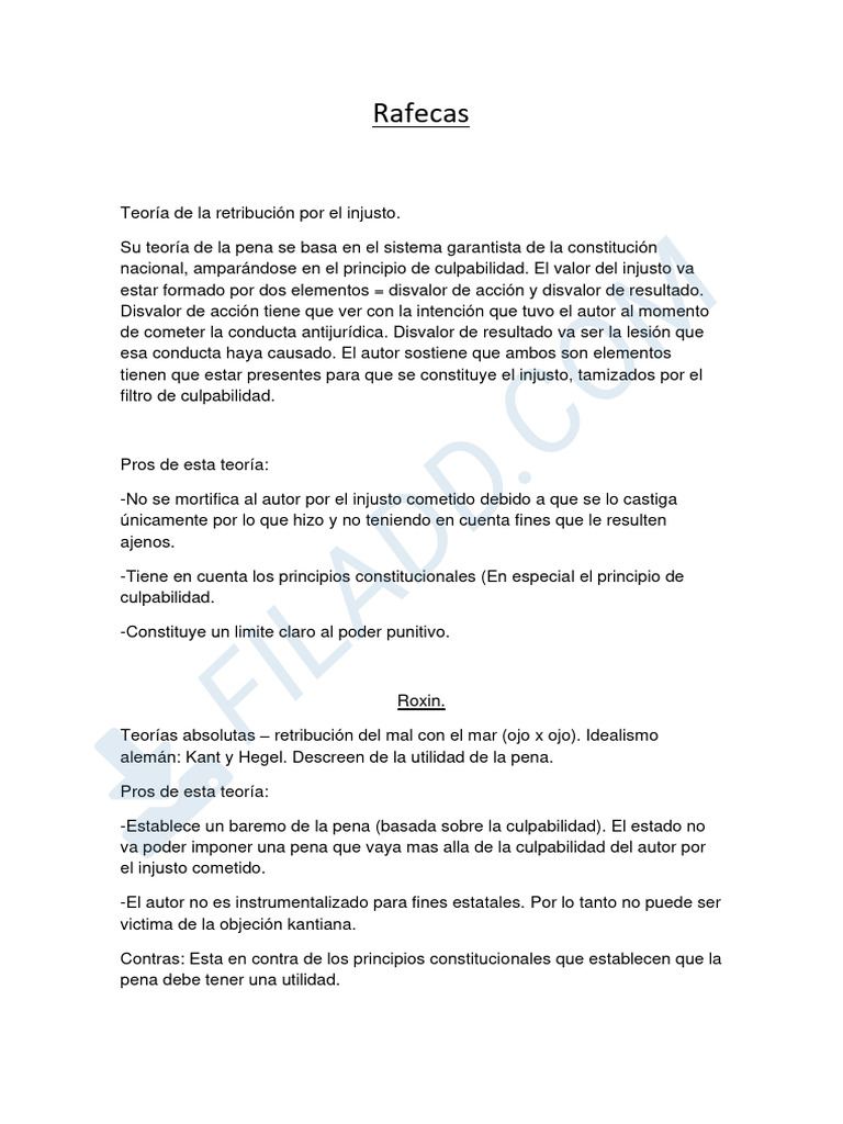 resumen provisorio teorias de las pena roxin | PDF | Castigos | Justicia