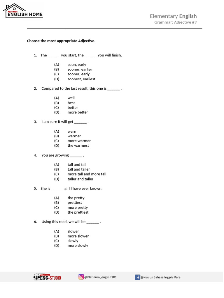 Adjective 9 - Comparison | PDF | Linguistic Morphology | Semantic Units