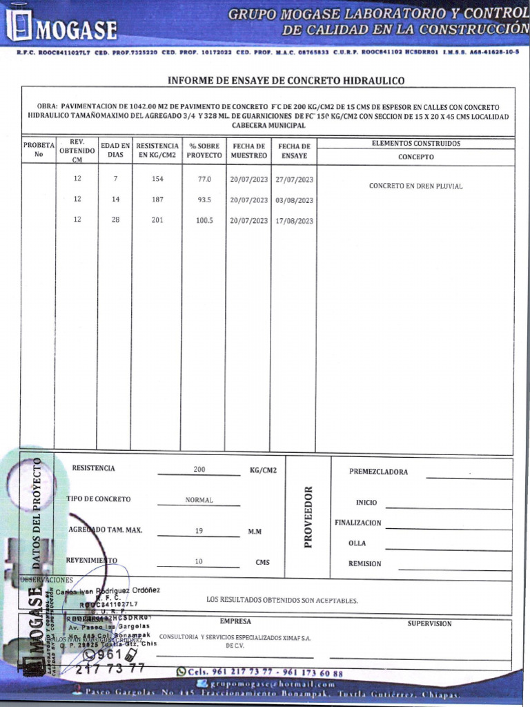 Pruebas de Calidad Mogase - 0001 | PDF