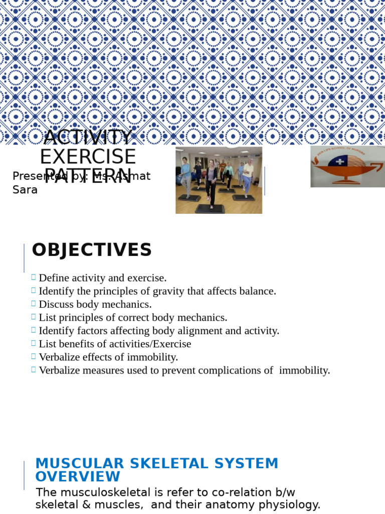 Unit X Activity and Exercise Pattern FON I | PDF | Muscle Contraction | Anatomical Terms Of Motion