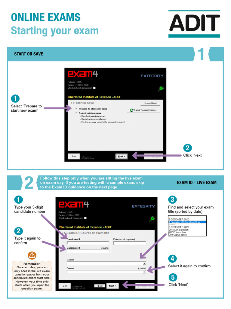 ADIT Starting Your Exam Guide | PDF | Computing | Software