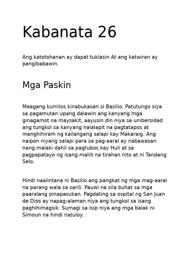 El Fili KABANATA 26-39 | PDF