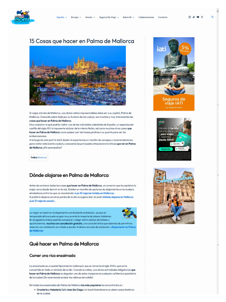 15 cosas que hacer en palma de mallorca | PDF