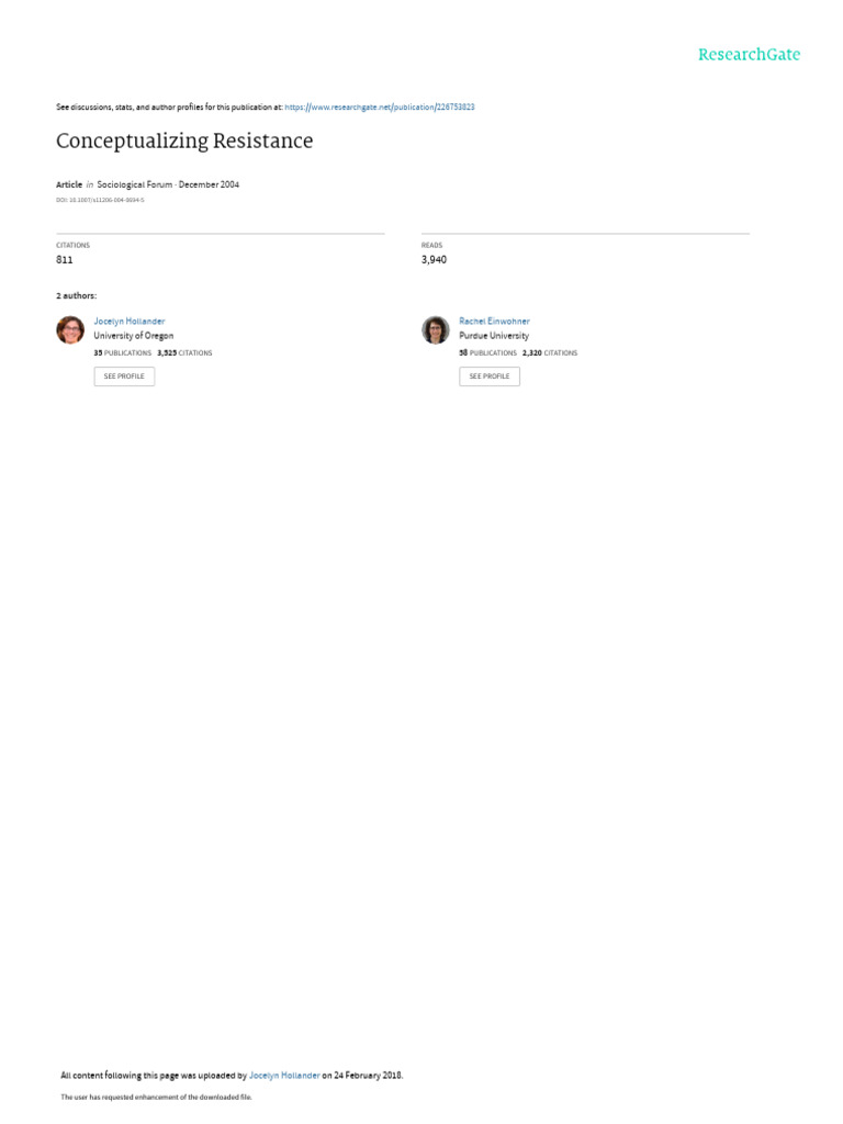 Conceptualizing Social Resistance | PDF | Digital Library | Liberal ...