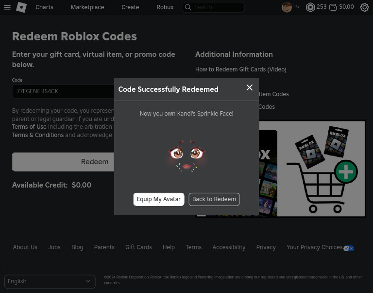 Redeem Roblox Gift Card Codes 2024 | PDF