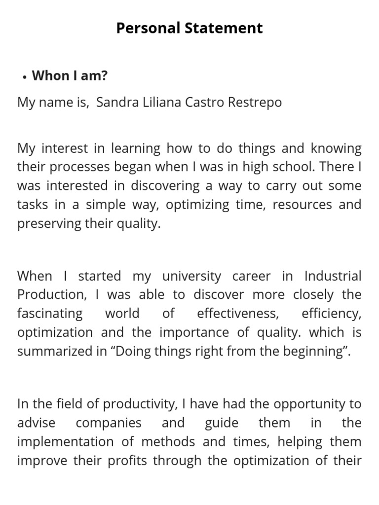 Personal Presentation in English | PDF