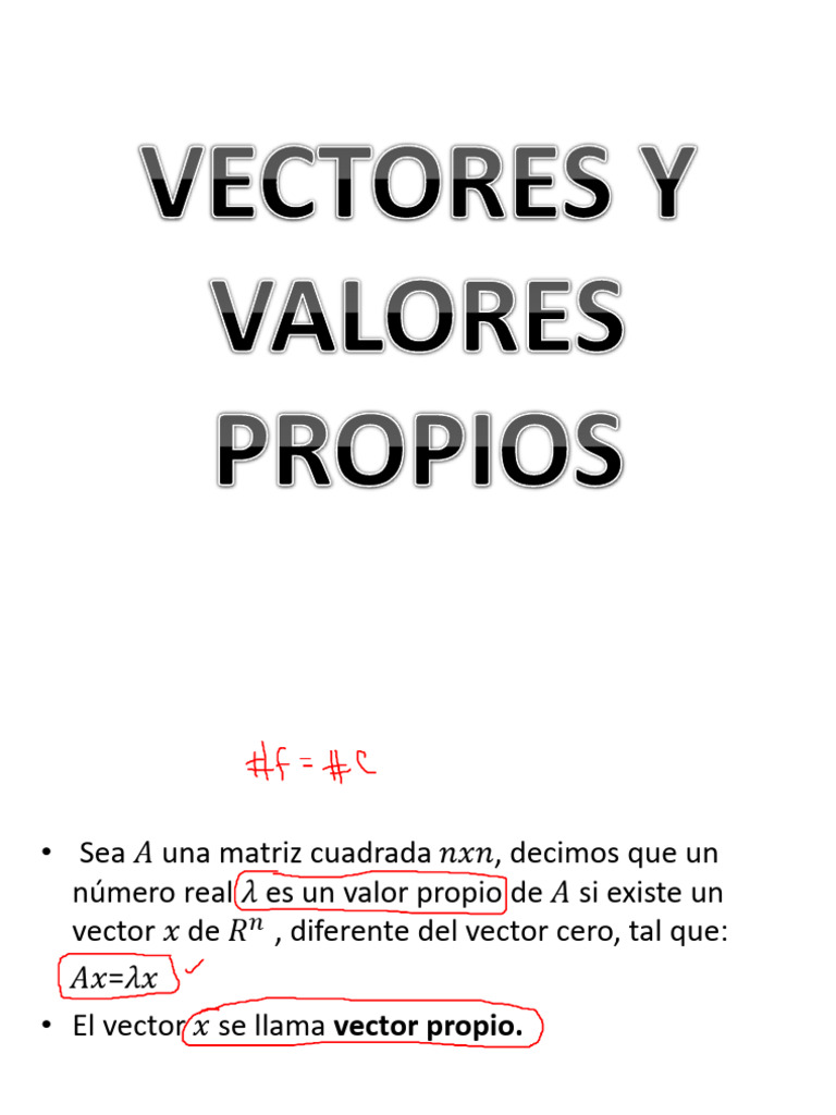 CLASE 20 VECTOR Y VALOR PROPIO | PDF