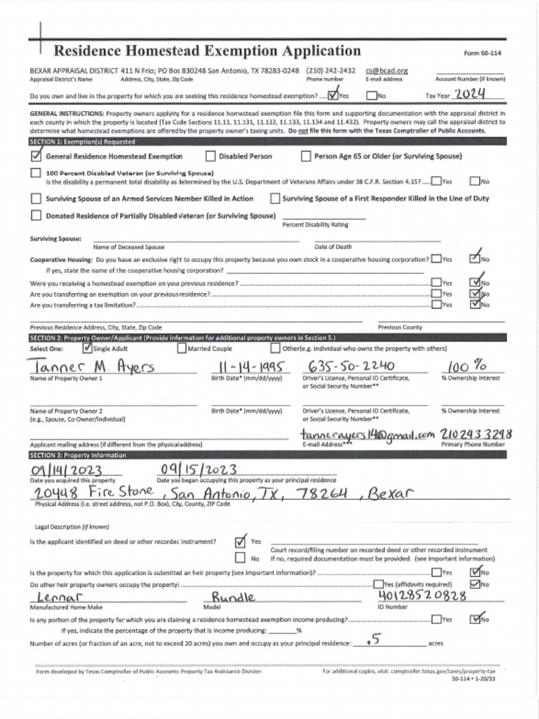 Homestead Application | PDF Homestead Application | PDF