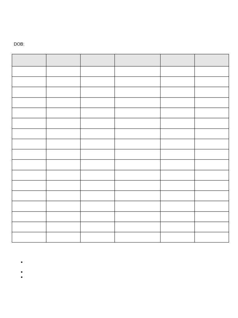 Health Monitoring Log Template | PDF