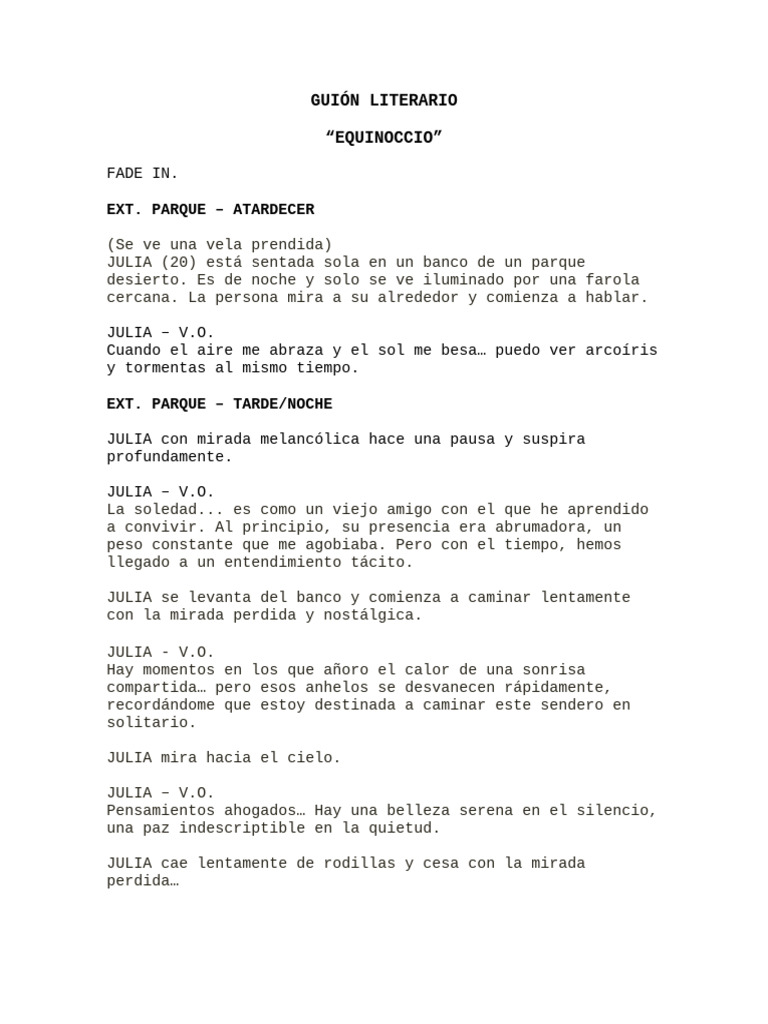 Guión Literario Final | PDF