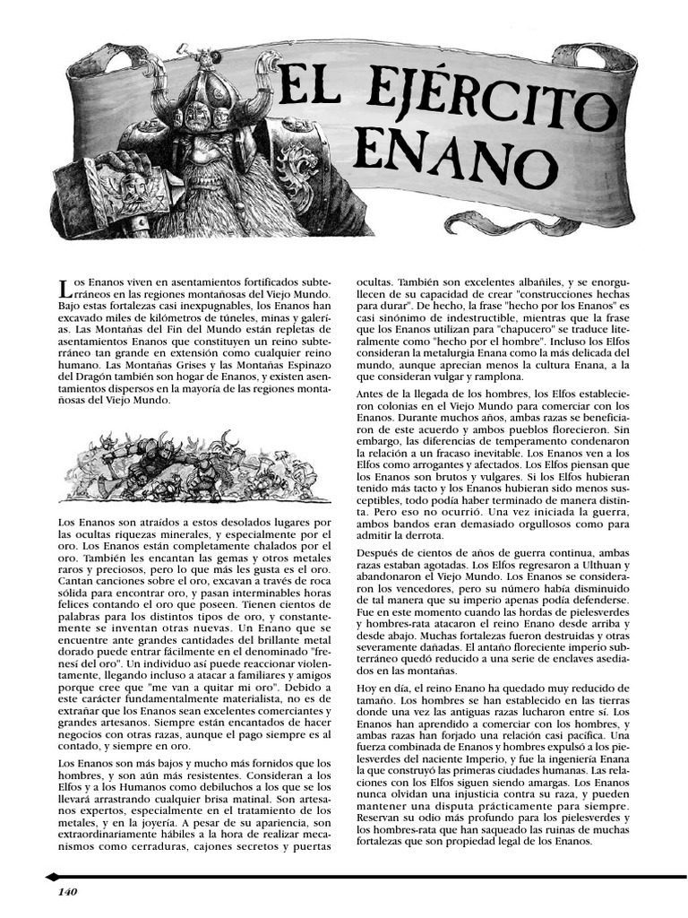 Historia y Cultura de los Enanos | PDF | Oro | Duendes
