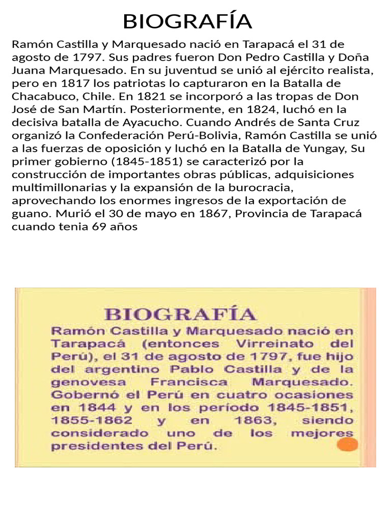 Biografia de Ramon Castilla | PDF