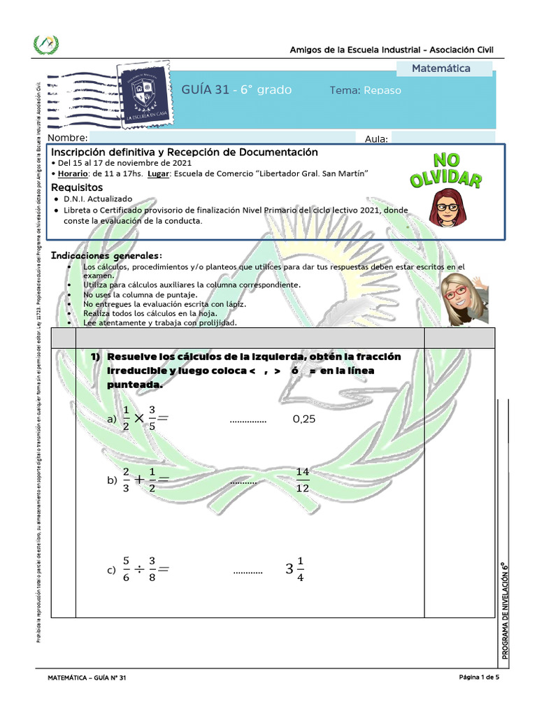 Guia 31 Matematica 2021 | PDF