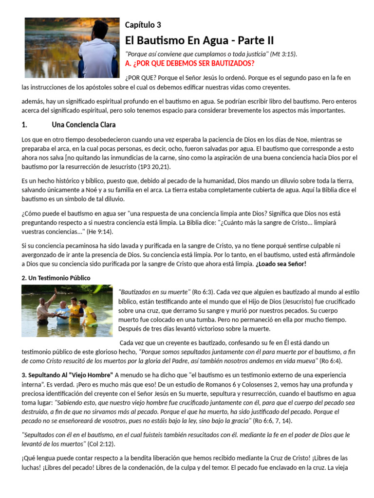 Capítulo 3 BAUTIZO | PDF | Bautismo | Cristo (título)