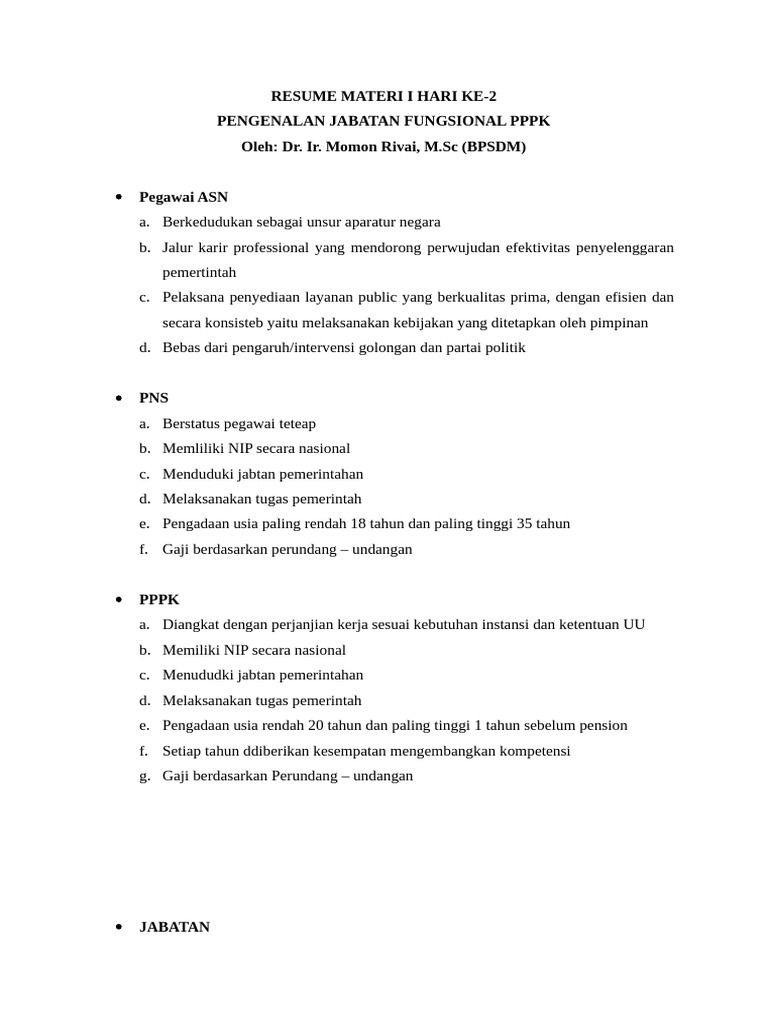 Resume Materi 1 Day 2 | PDF