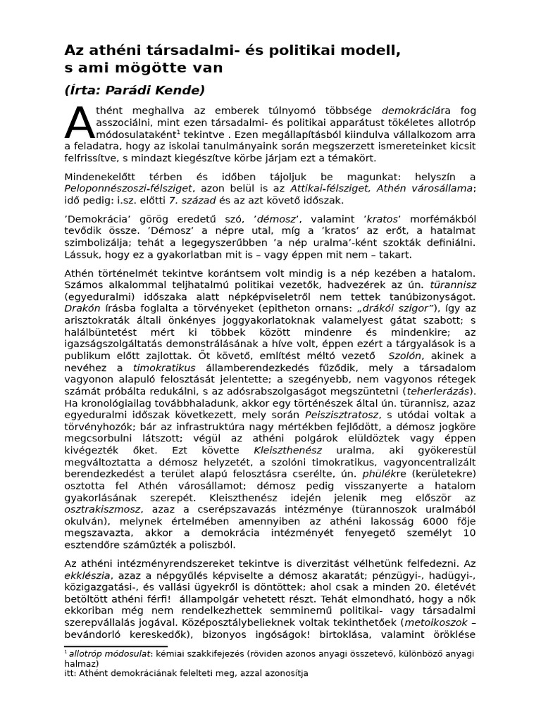 Athen Cikk | PDF