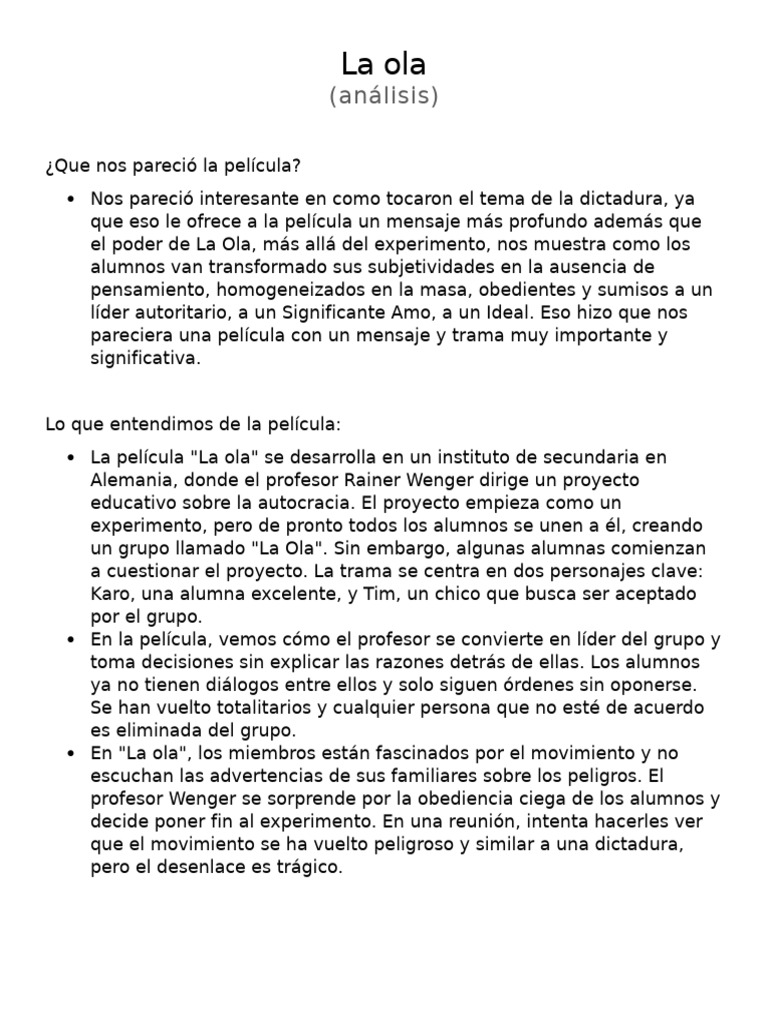 La Ola | PDF