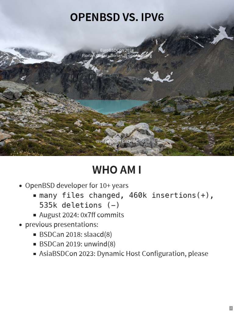 Eurobsdcon2024-Openbsd Vs Ipv6-Slides | PDF | I Pv6 | Router (Computing)