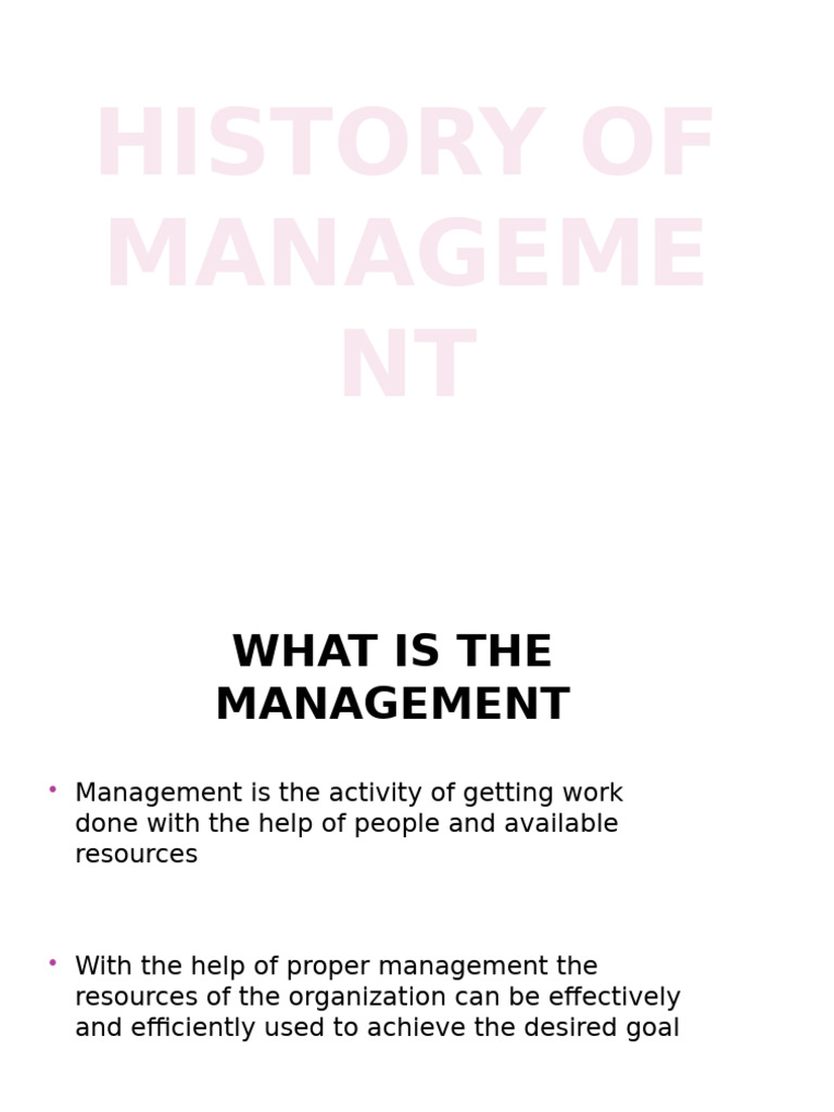 Evolution of Management Through History | PDF | Business | Economies