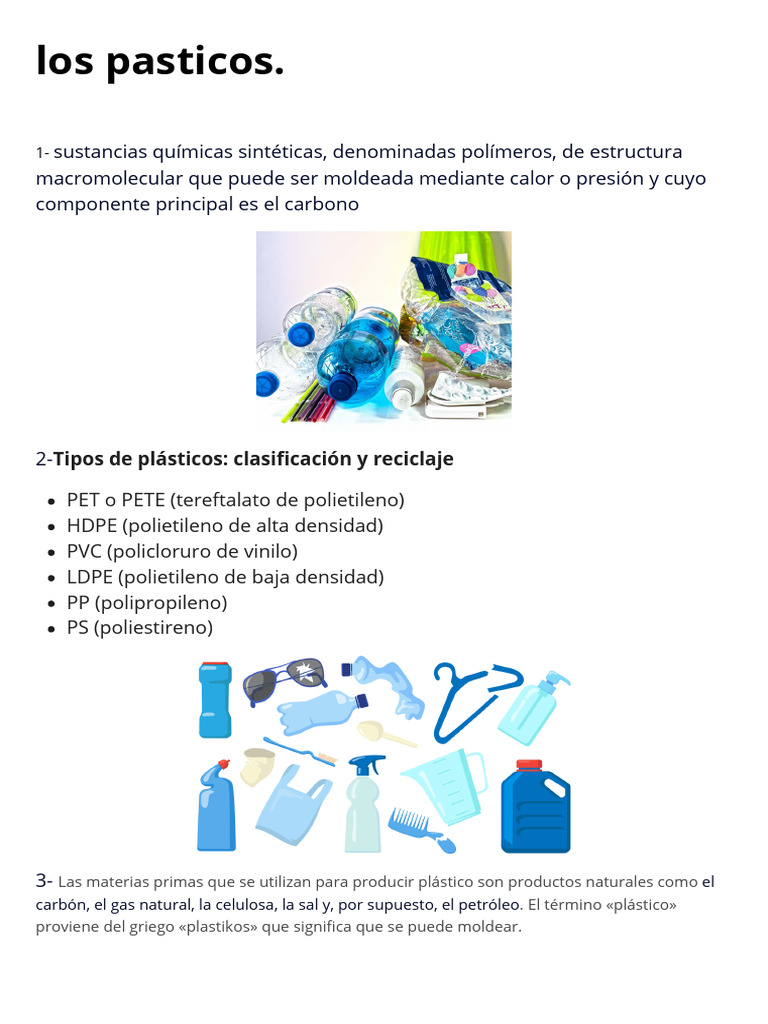 Los Pasticos. | PDF | El plastico | Reciclaje