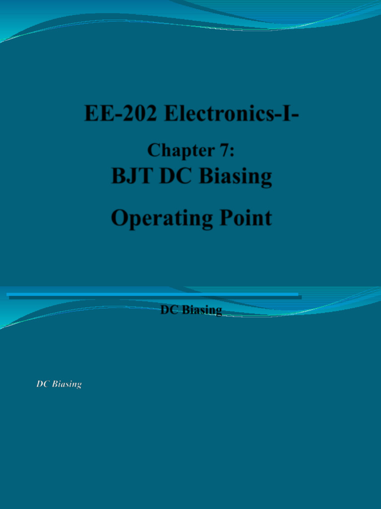 Ch-7 BJT DC Bisaing-Operating Point | PDF