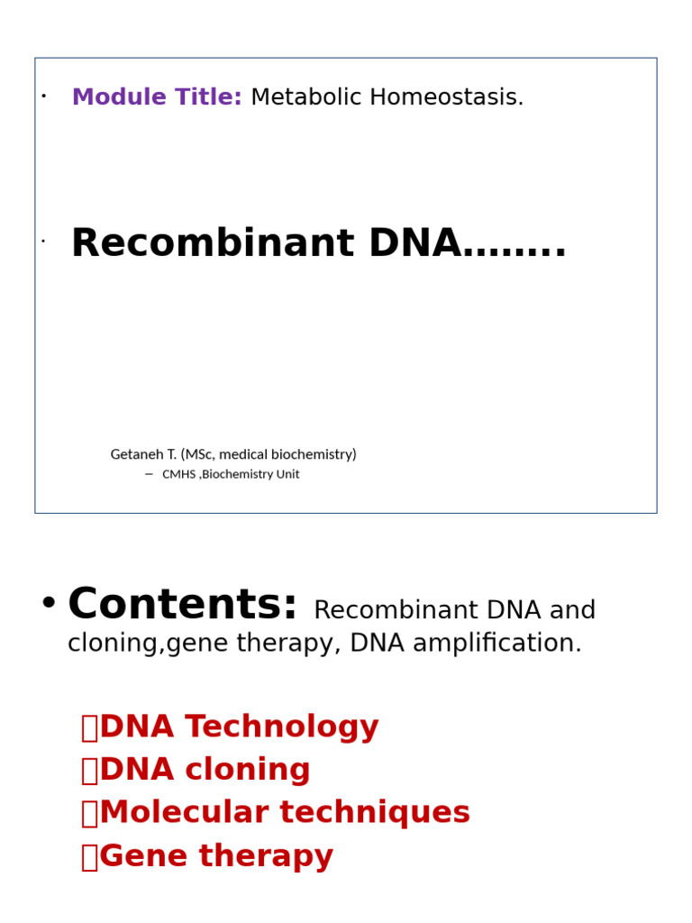 Dna Technology | PDF | Molecular Cloning | Gel Electrophoresis