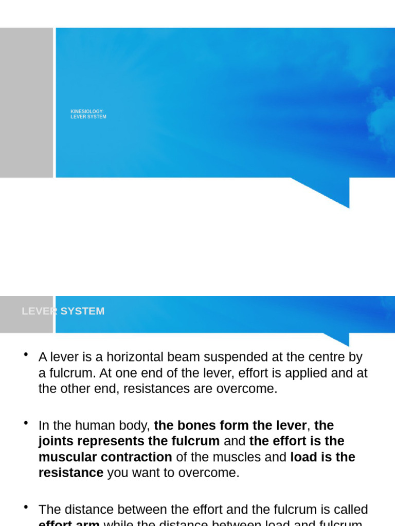 LEVER SYSTEM | PDF | Lever | Elbow
