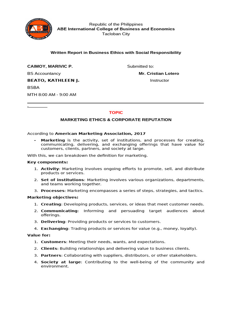 Corporate Reputation | PDF | Marketing | Reputation