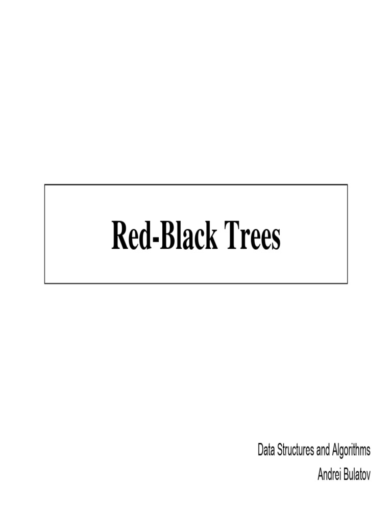 14 Red Black Trees II | PDF | Algorithms And Data Structures | Algorithms