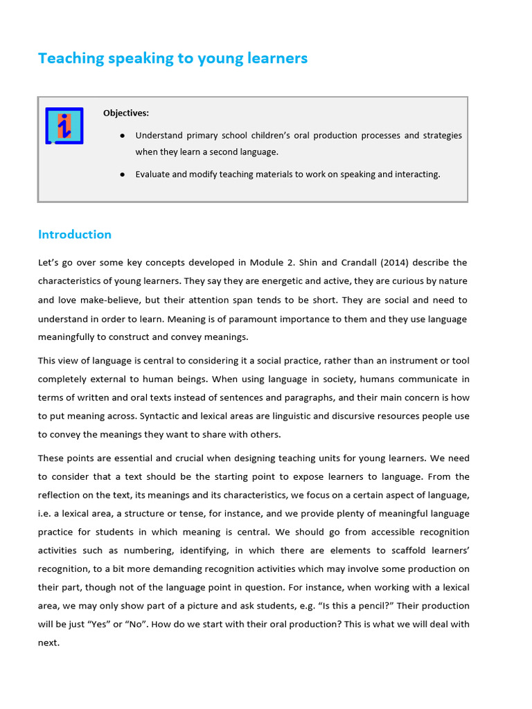 teaching_SPEAKING | PDF | Learning | Linguistics