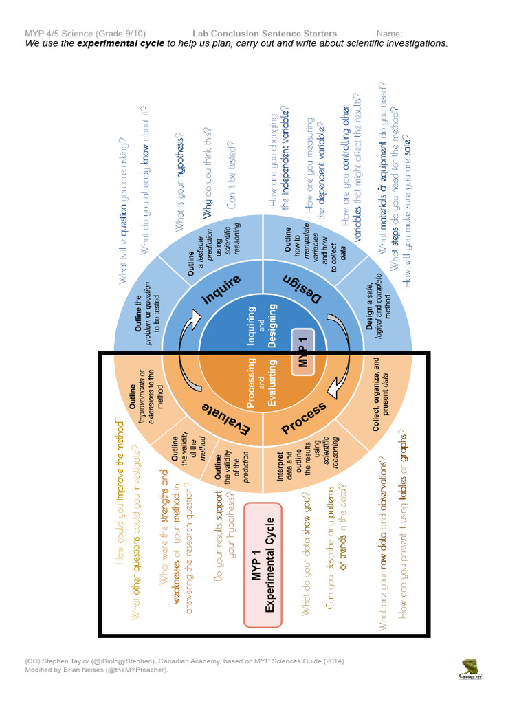MYP 4-5. Criterion C. Sentence Starters and Rubric | PDF | Validity ...