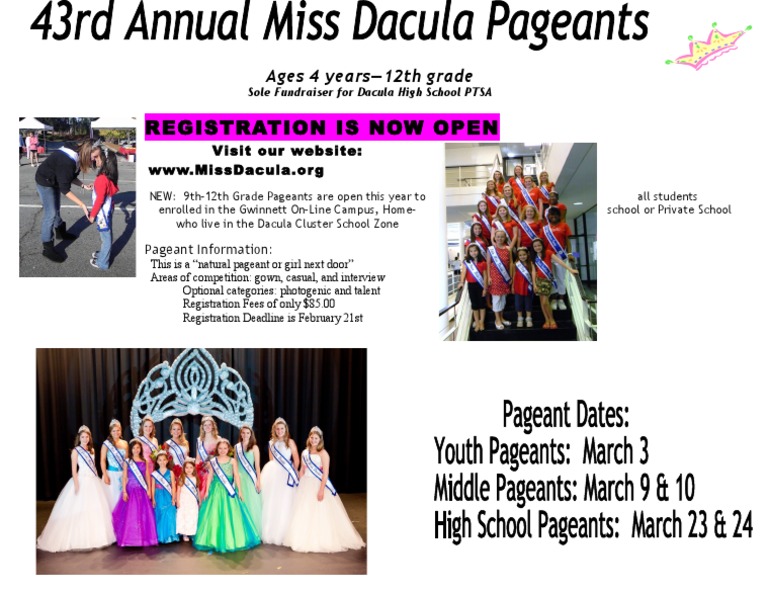 2012 Miss Dacula Registration Information | PDF