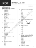 Lagos State BECE Mathematics Past Questions | PDF