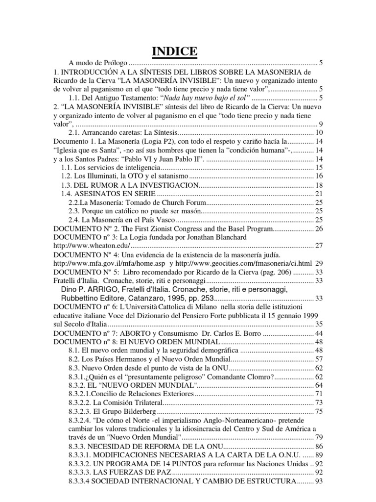 Ricardo de La Cierva - Masoneria | PDF | Elijah | Masonería