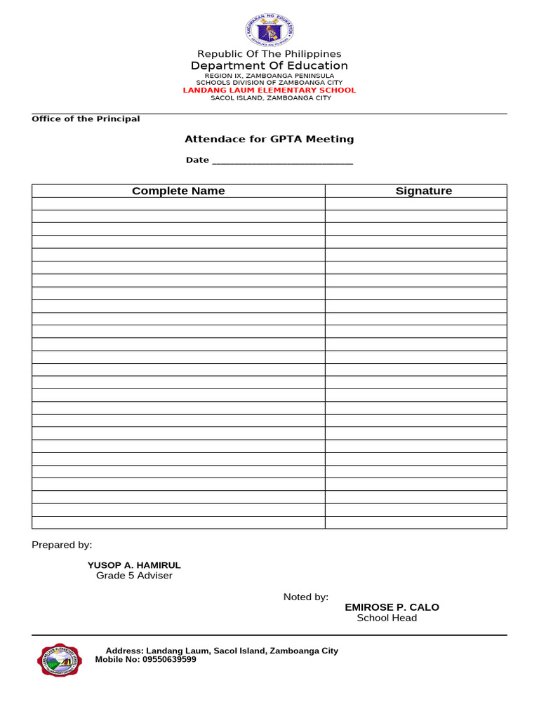 Gpta Attendance | PDF