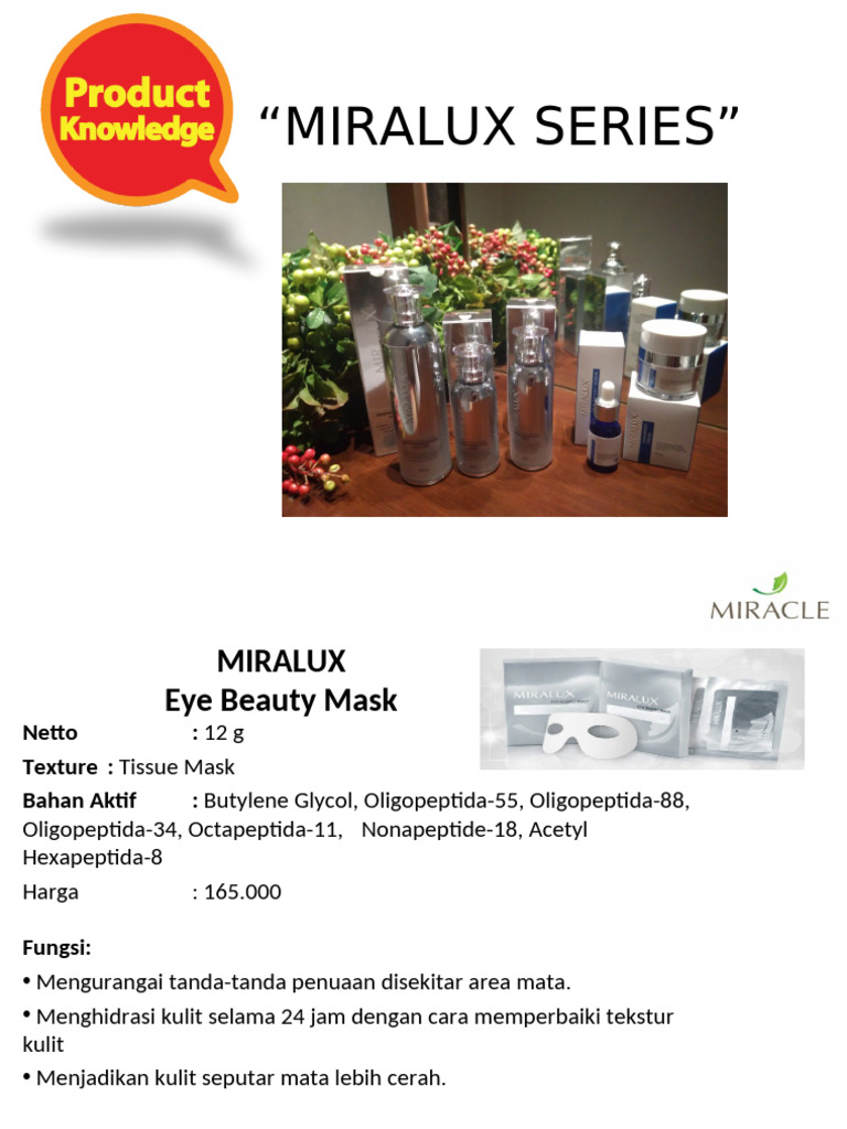 Product Knowledge - Miralux Series (September 2020) | PDF