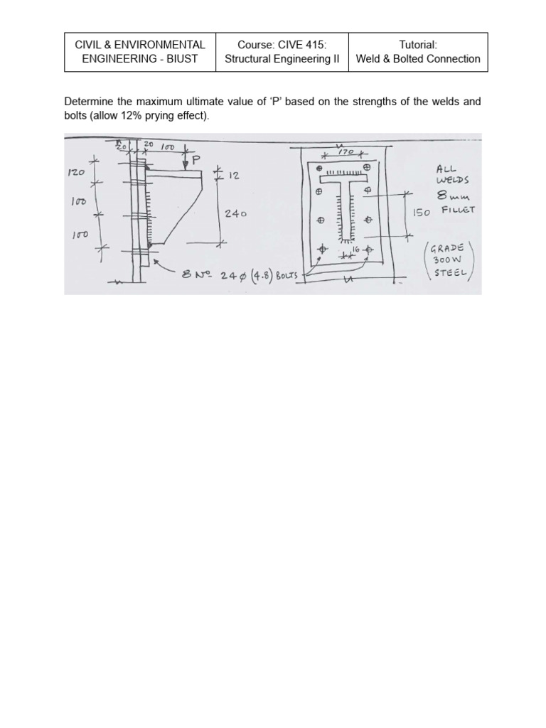 Weld & Bolt Connection Tutorial | PDF