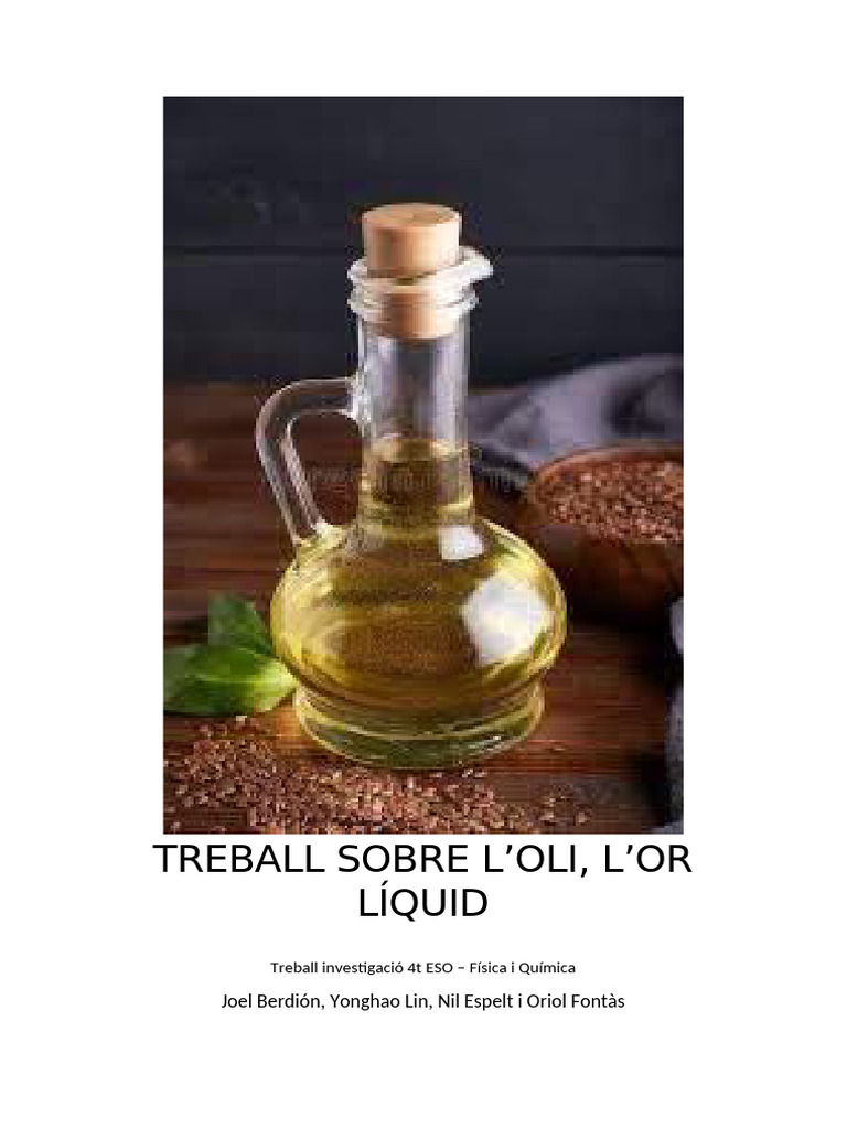 Treball Sobre L'oli | PDF